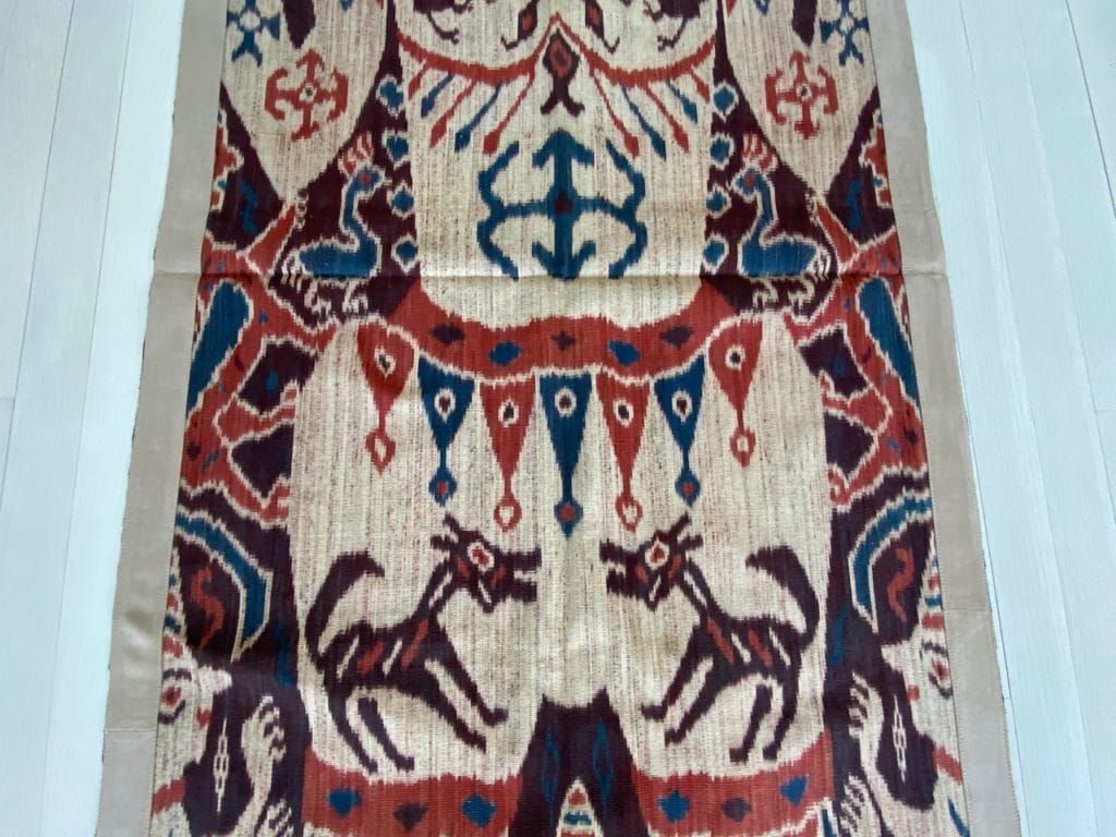 Antique Sumba Hinggi Hip Cloth With A Suede Border 36V - Andrianna Shamaris