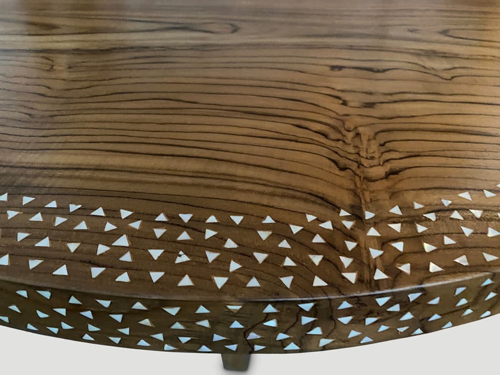 Round Shell Inlaid Dining Table or Entrance Table 884KT - Andrianna ...