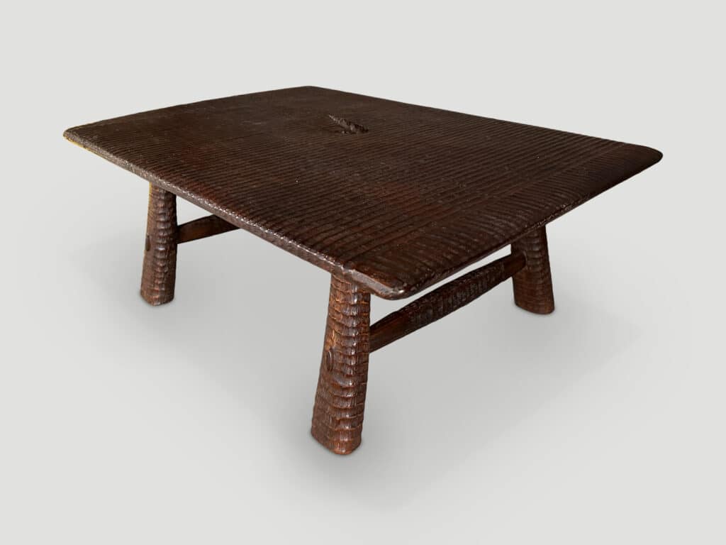 Impressive Minimalist Hand Carved Coffee Table 6310A - Andrianna Shamaris
