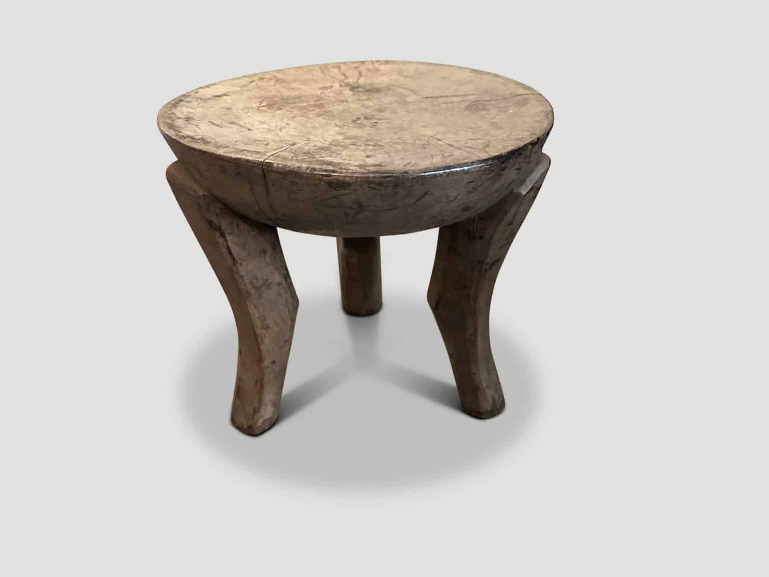 Antique African Side Table 446R - Andrianna Shamaris