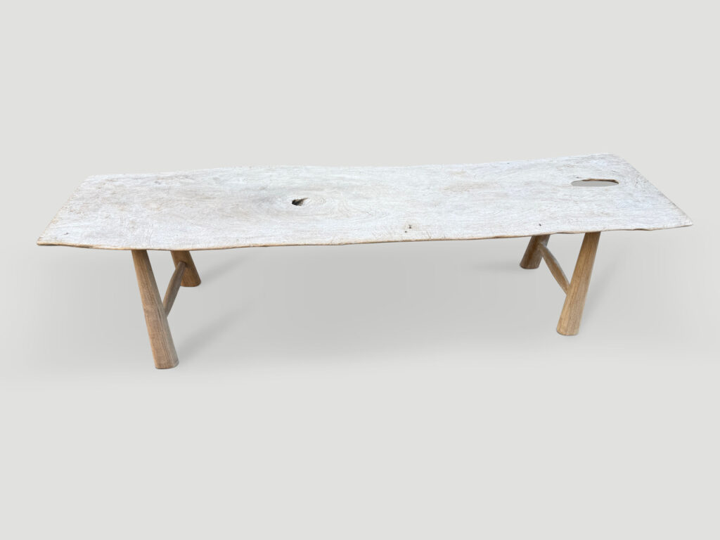 Shell Inlaid Teak Bench or Coffee Table 236BF - Andrianna Shamaris
